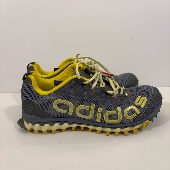 adidas | Shoes | Adidas Ladies Sneakers In Gray And Yellow | Poshmark